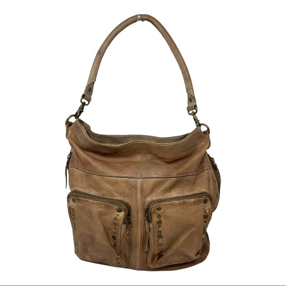 Amsterdam Heritage | Bags | Amsterdam Heritage Studded Leather Hobo Bag ...